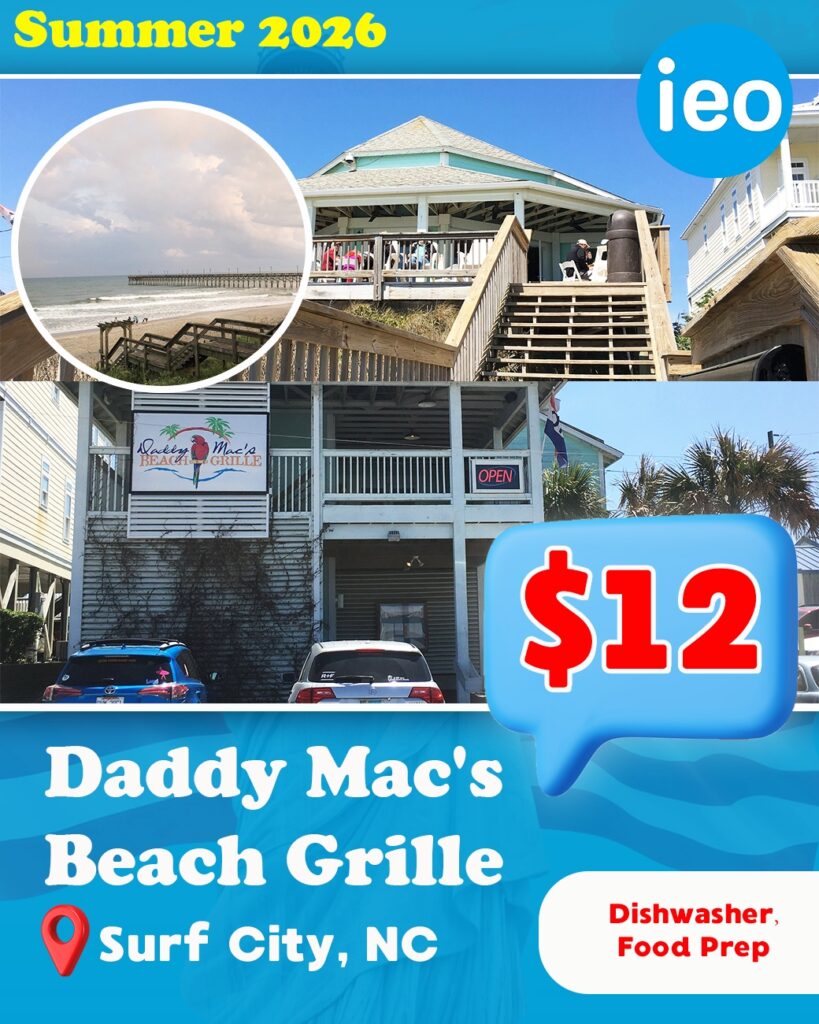 Daddy Mac's Beach Grille - IEO WORK TRAVEL – WORK AND TRAVEL USA