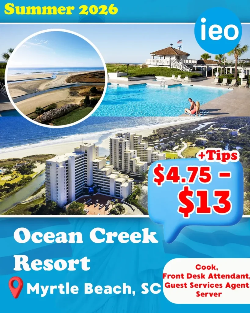 Ocean Creek Resort - IEO WORK TRAVEL – WORK AND TRAVEL USA