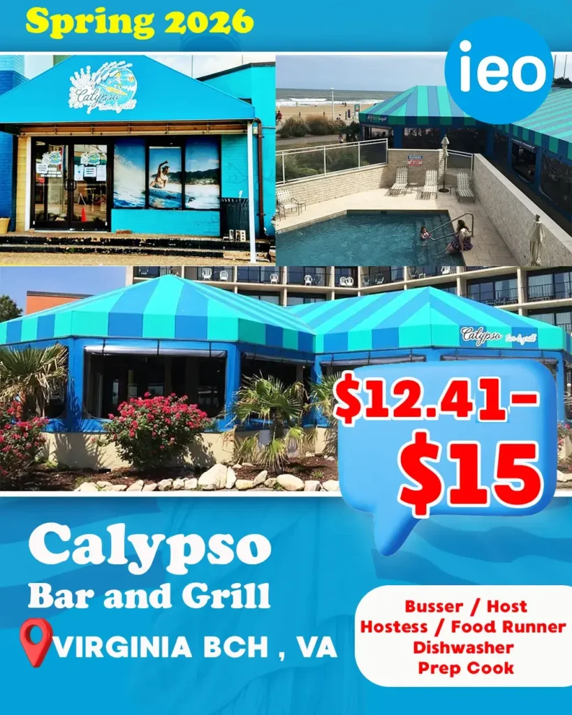 Calypso Bar and Grill - IEO WORK TRAVEL – WORK AND TRAVEL USA