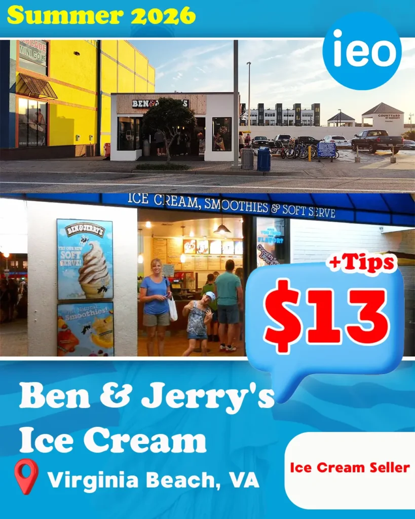 Ben & Jerry's Ice Cream Virginia Beach - IEO WORK TRAVEL – WORK AND ...