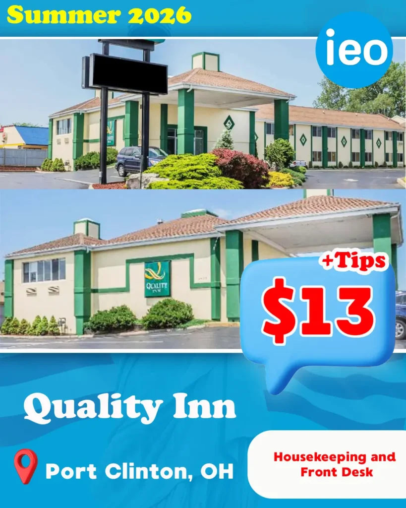 Quality Inn Port Clinton - IEO WORK TRAVEL – WORK AND TRAVEL USA