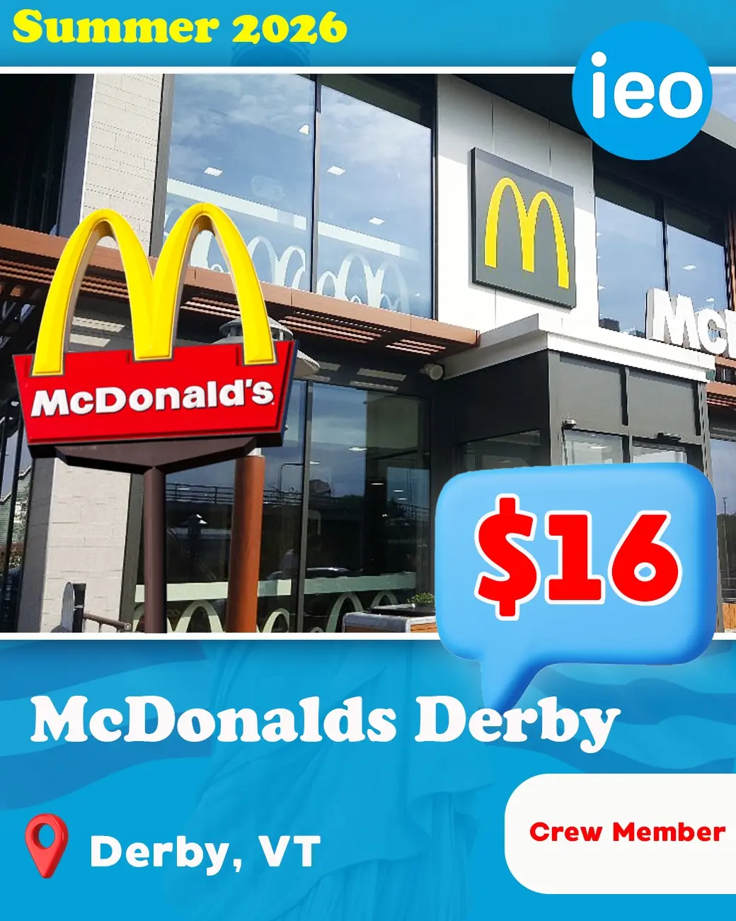 McDonalds Derby - IEO WORK TRAVEL – WORK AND TRAVEL USA